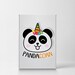 Cute Pandacorn Unicorn Wall Decor Unicorn Party White Background CANVAS ...