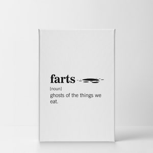 Noun Dictionary Definition of Farts Funny Quote Saying Canvas - Etsy