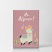 Hi Alpaca Quote and Cute Illustration Pink CANVAS PRINT - Etsy