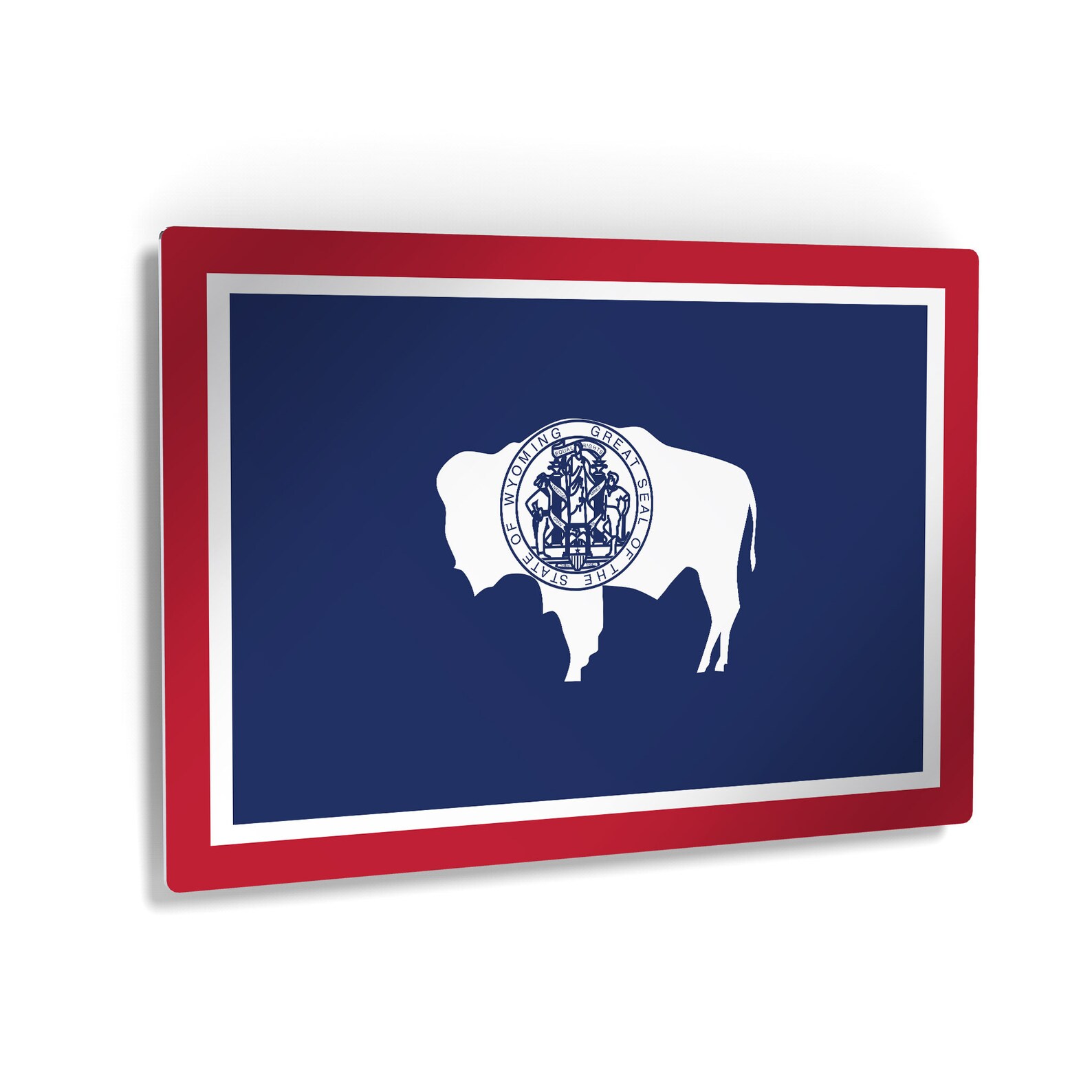 Wyoming State Flag CANVAS or METAL Wall Art Print State | Etsy