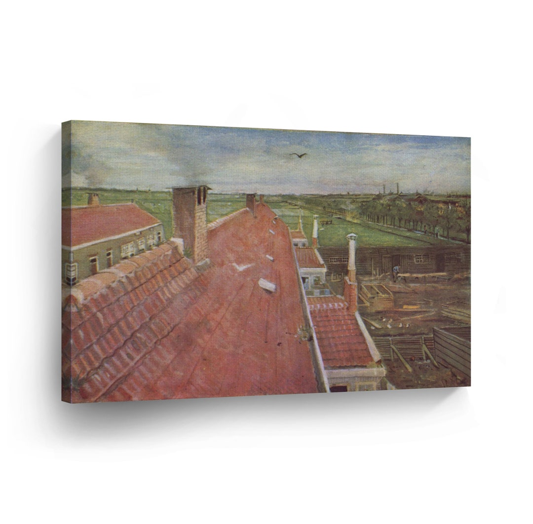 Vincent Van Gogh Rooftops, View From the Atelier the Hague, 1882 Canvas ...