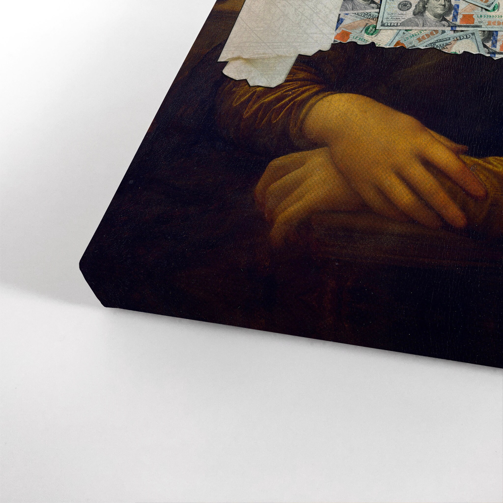 Mona Lisa Painting and 100 Dollar Money Motivational Canvas - Etsy
