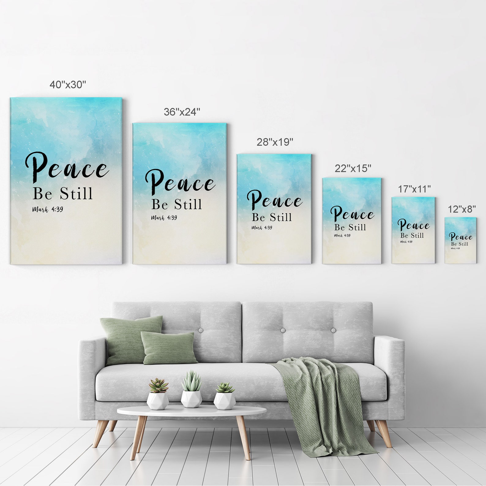 Peace Be Still Mark 4:39 Scripture Wall Art Canvas Print Bible - Etsy