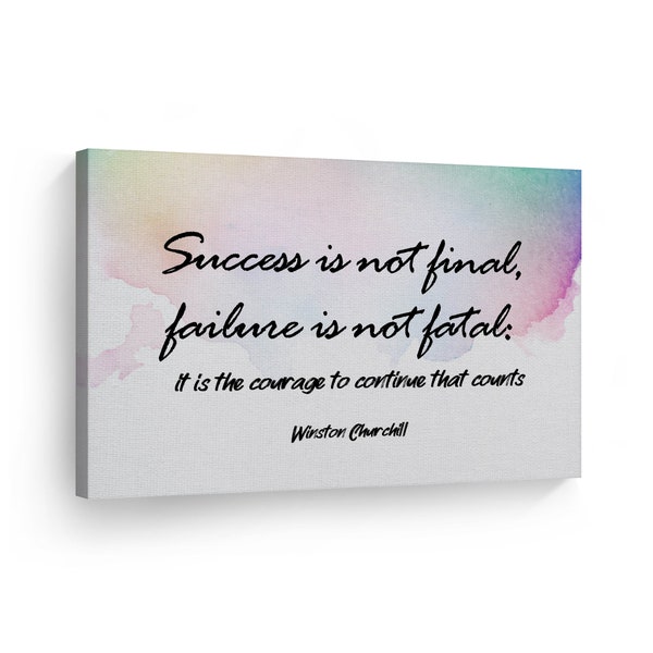 Success is Not Final Quote Art - Etsy