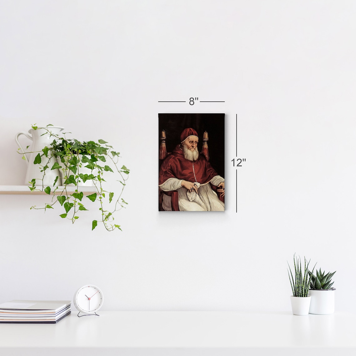 Portrait of Pope Julius II by Raphael Art Canvas Wall Art - Etsy