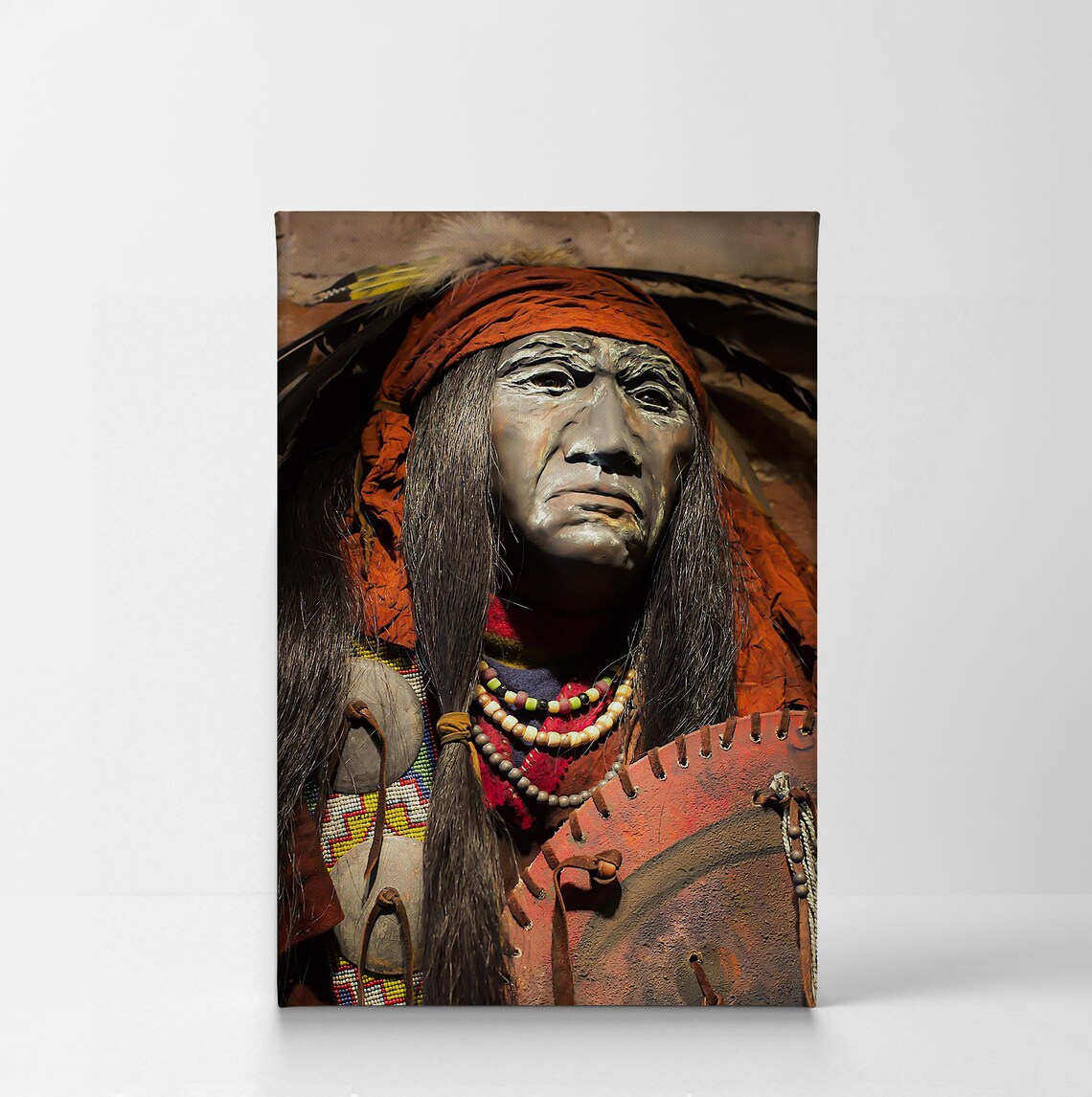 Indian Art Native American Sad Face CANVAS PRINT Indian Decor ...