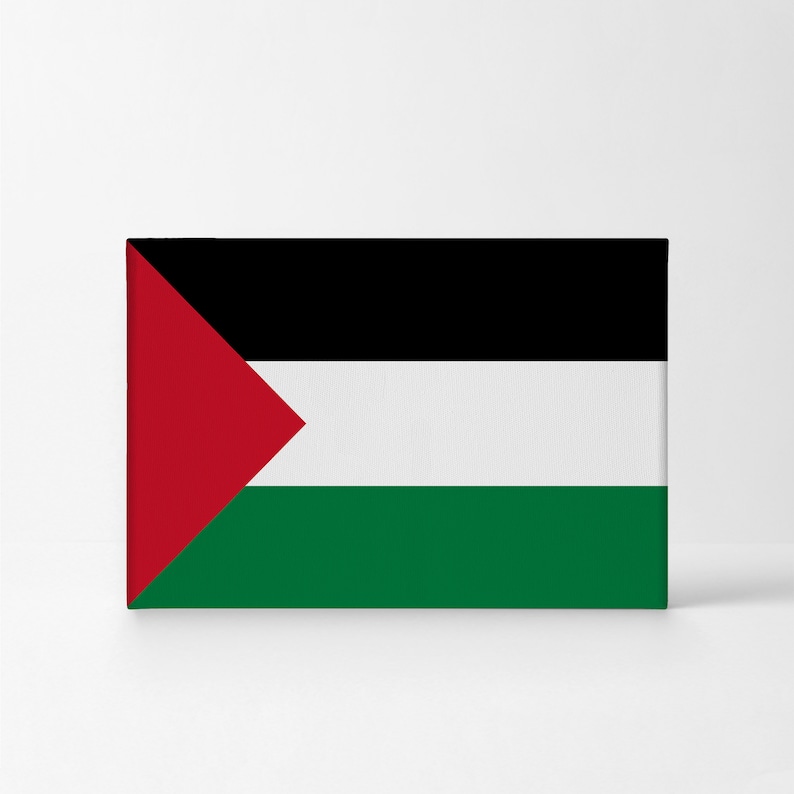 Palestine Flag CANVAS or METAL Wall Art Print Country Flags - Etsy