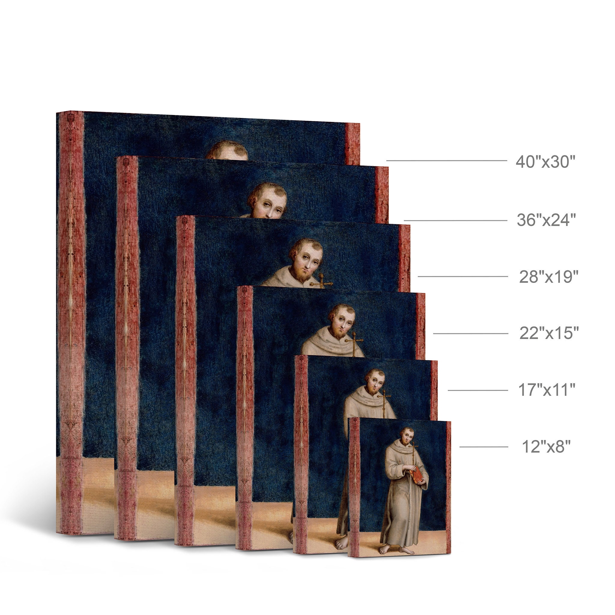 Saint Francis of Assisi by Raphael Art Canvas Wall Art Print Famous ...