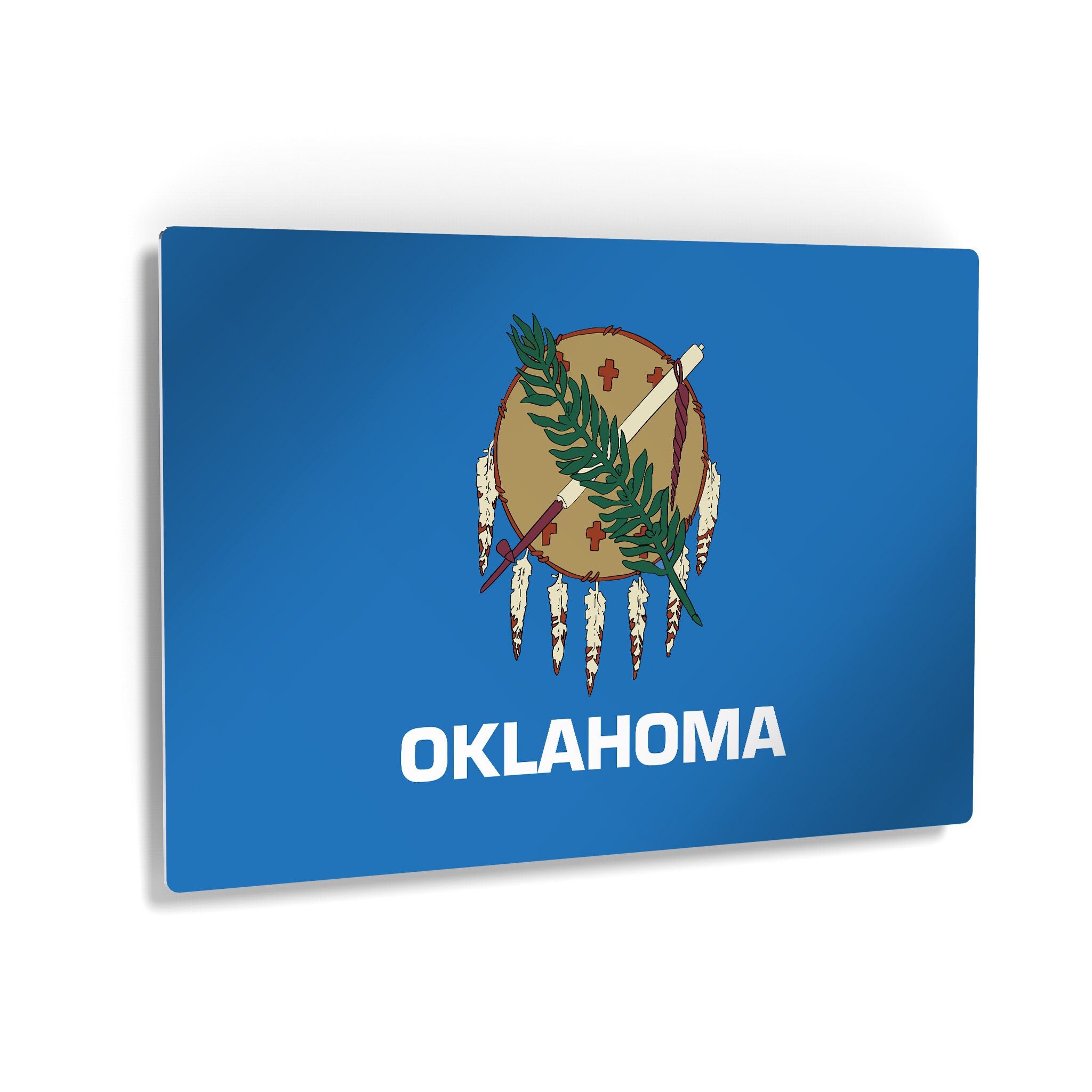 Oklahoma State Flag CANVAS or METAL Wall Art Print State | Etsy