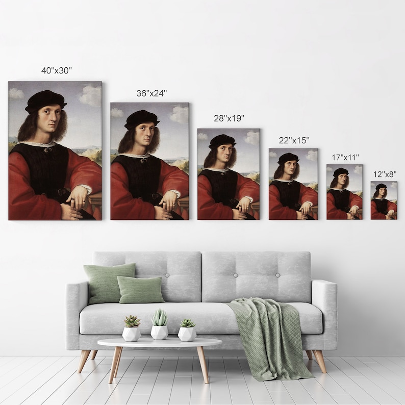 Portrait of Agnolo Doni by Raphael Art Canvas Wall Art Print - Etsy