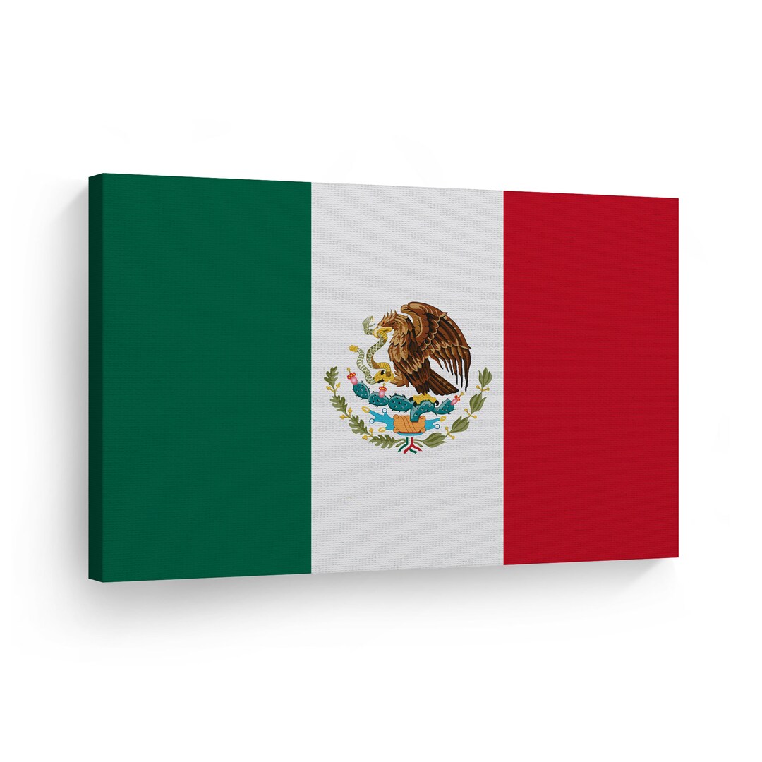 Mexico Flag CANVAS or METAL Wall Art Print Country Flags Office Living ...