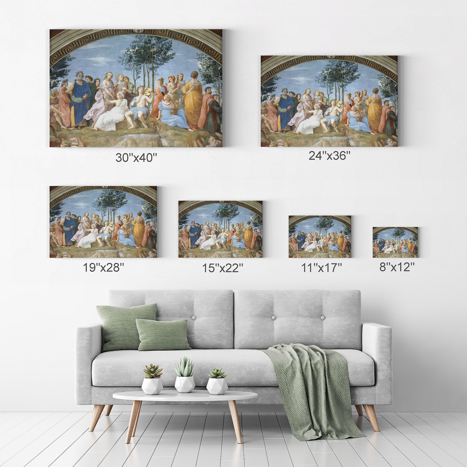 The Parnassus by Raphael Art Canvas Wall Art Print Famous Fine Art ...