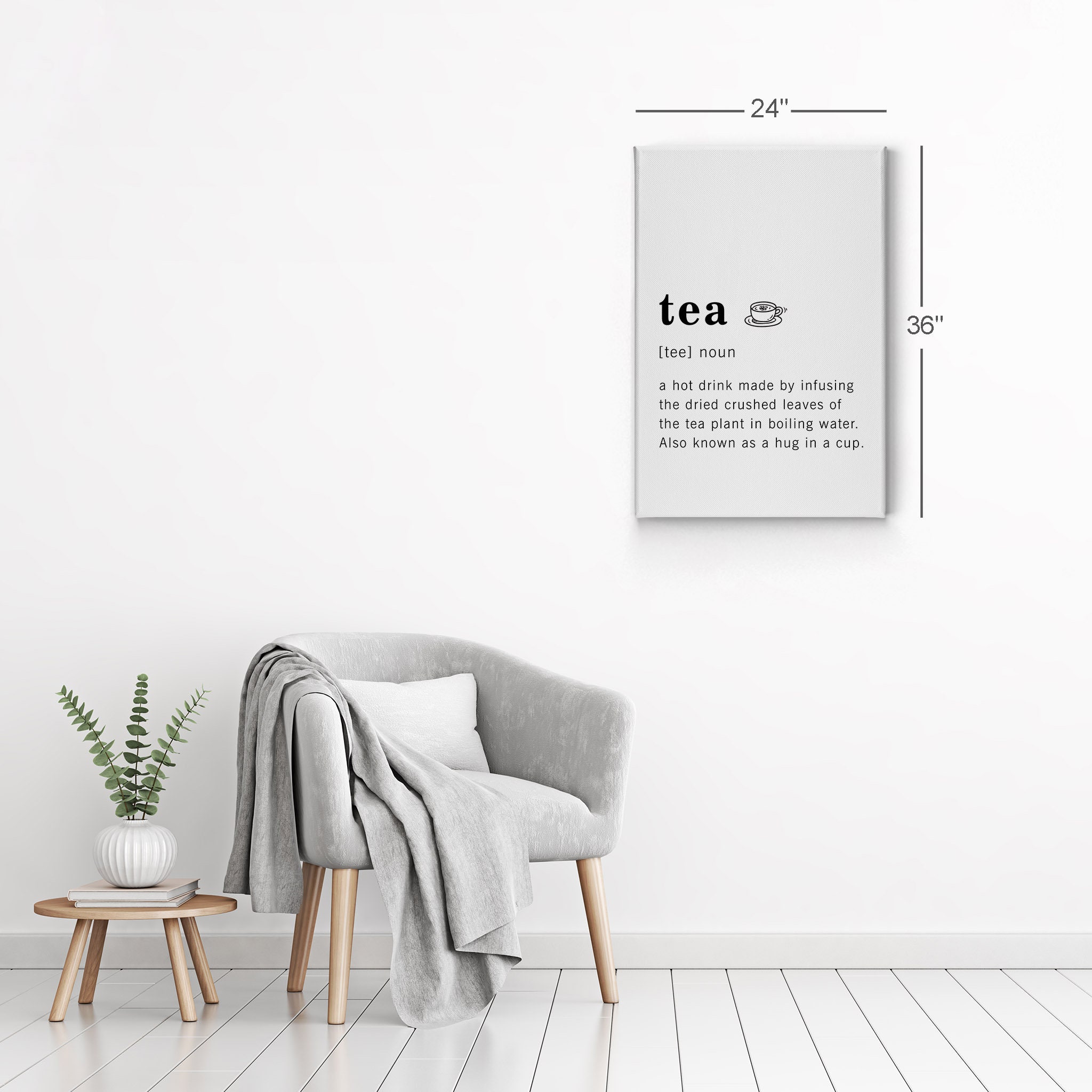 Funny Noun Dictionary Definition of Tea Canvas Print Inspirational ...
