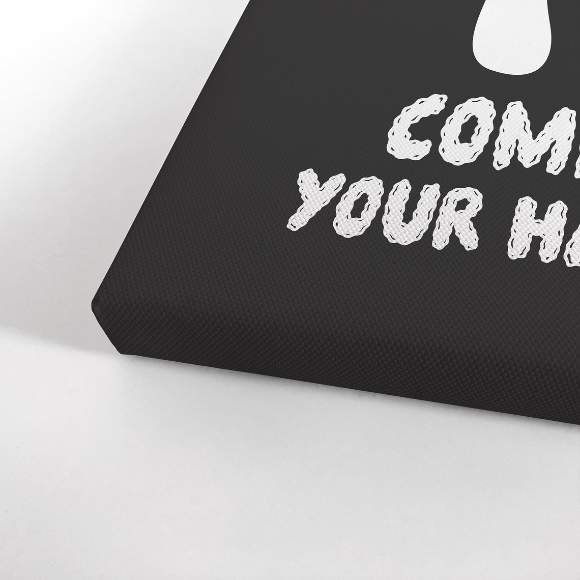 Comb Your Hair Quote Saying Bathroom Decor Canvas Print Funny | Etsy