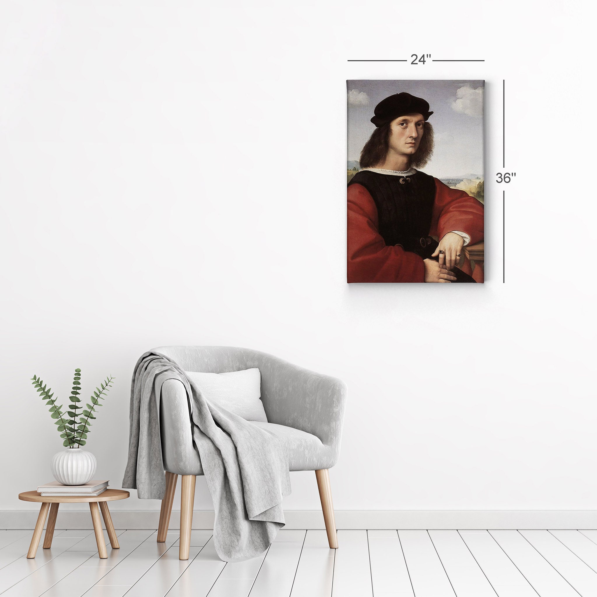 Portrait of Agnolo Doni by Raphael Art Canvas Wall Art Print - Etsy