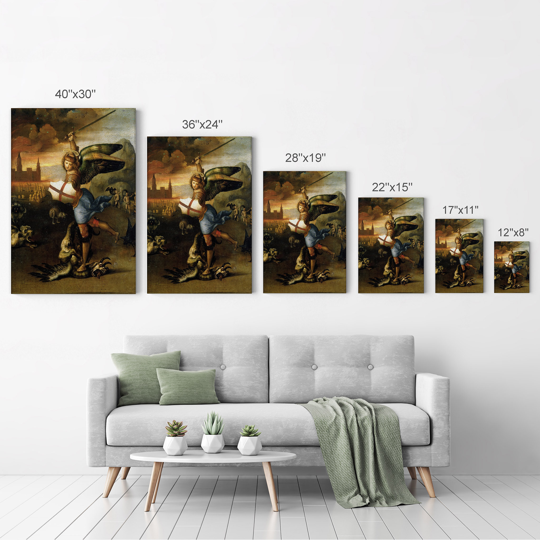 St. Michael by Raphael Art Canvas Wall Art Print Famous Fine - Etsy