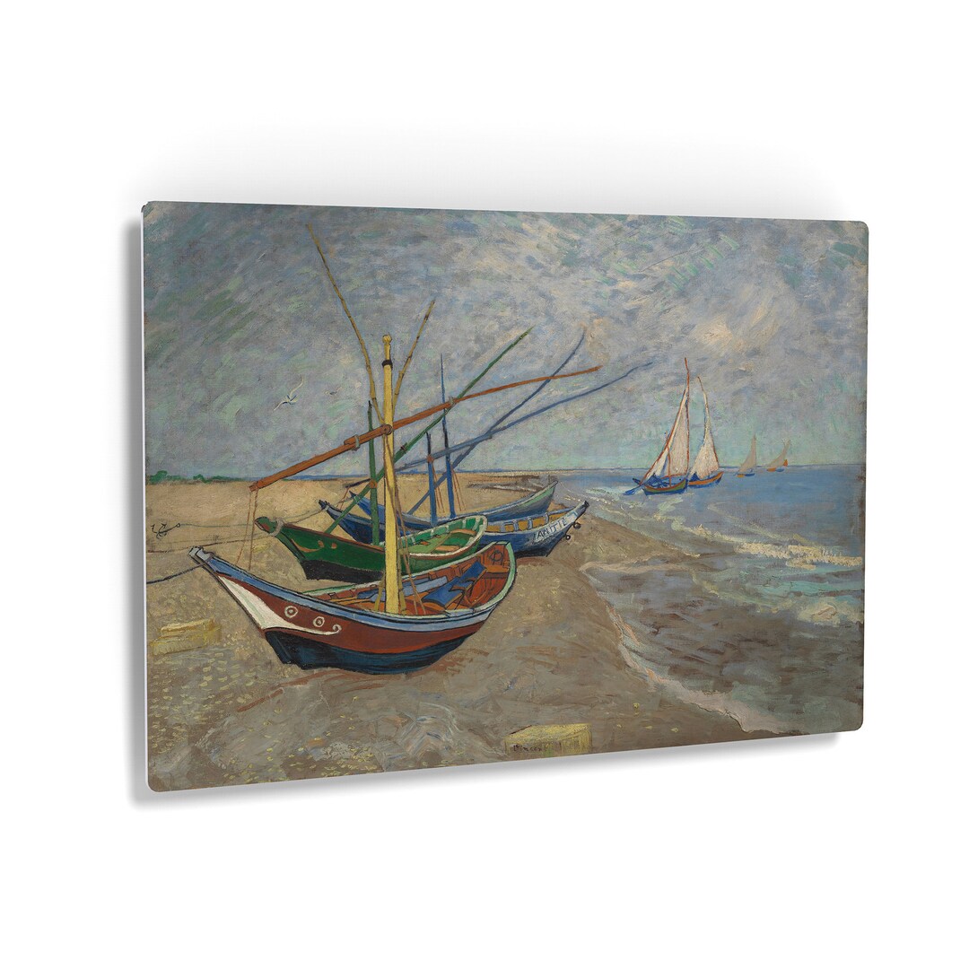 Vincent Van Gogh Fishing Boats on the Beach at Saintes-maries 1888 ...