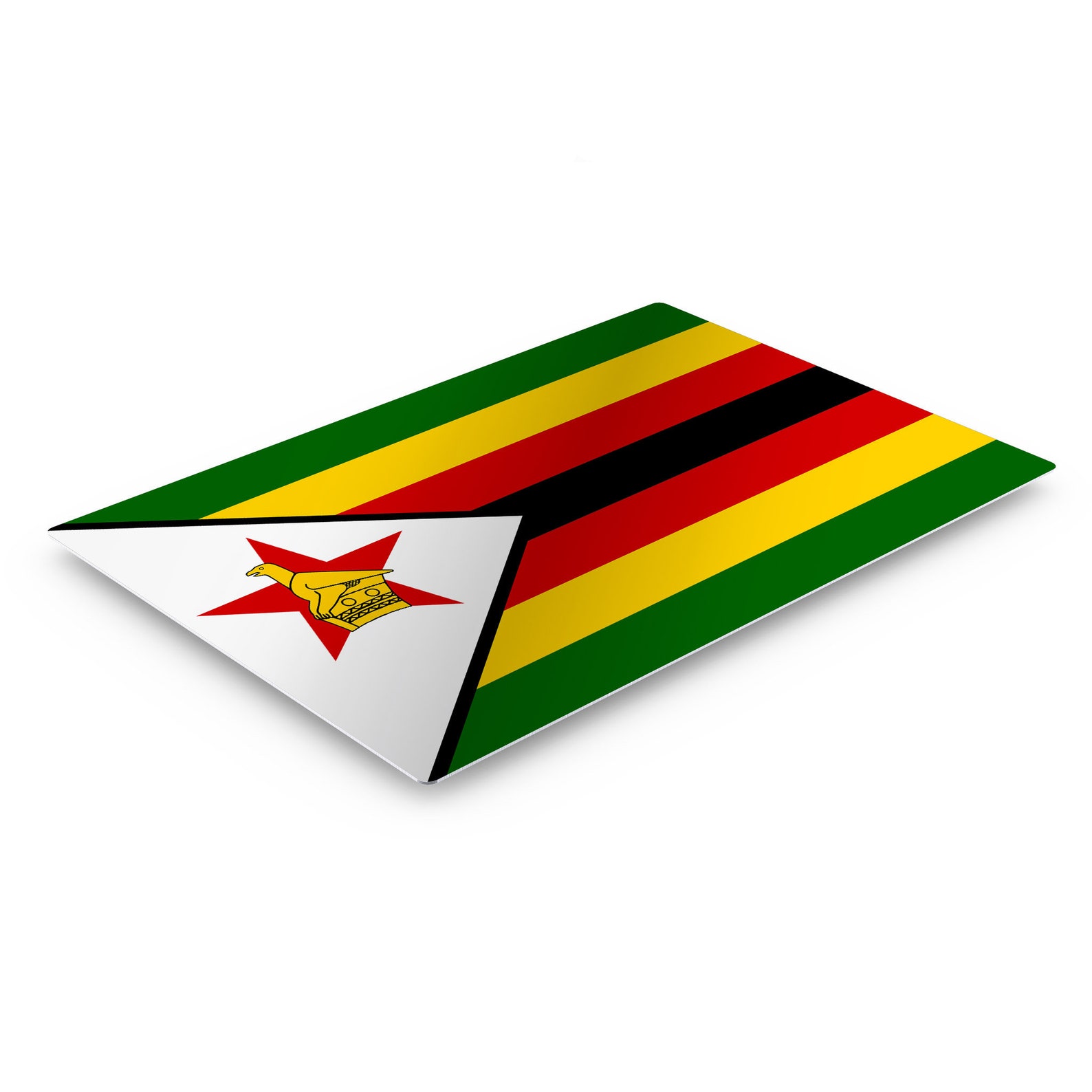 Zimbabwe Flag CANVAS or METAL Wall Art Print Country Flags | Etsy