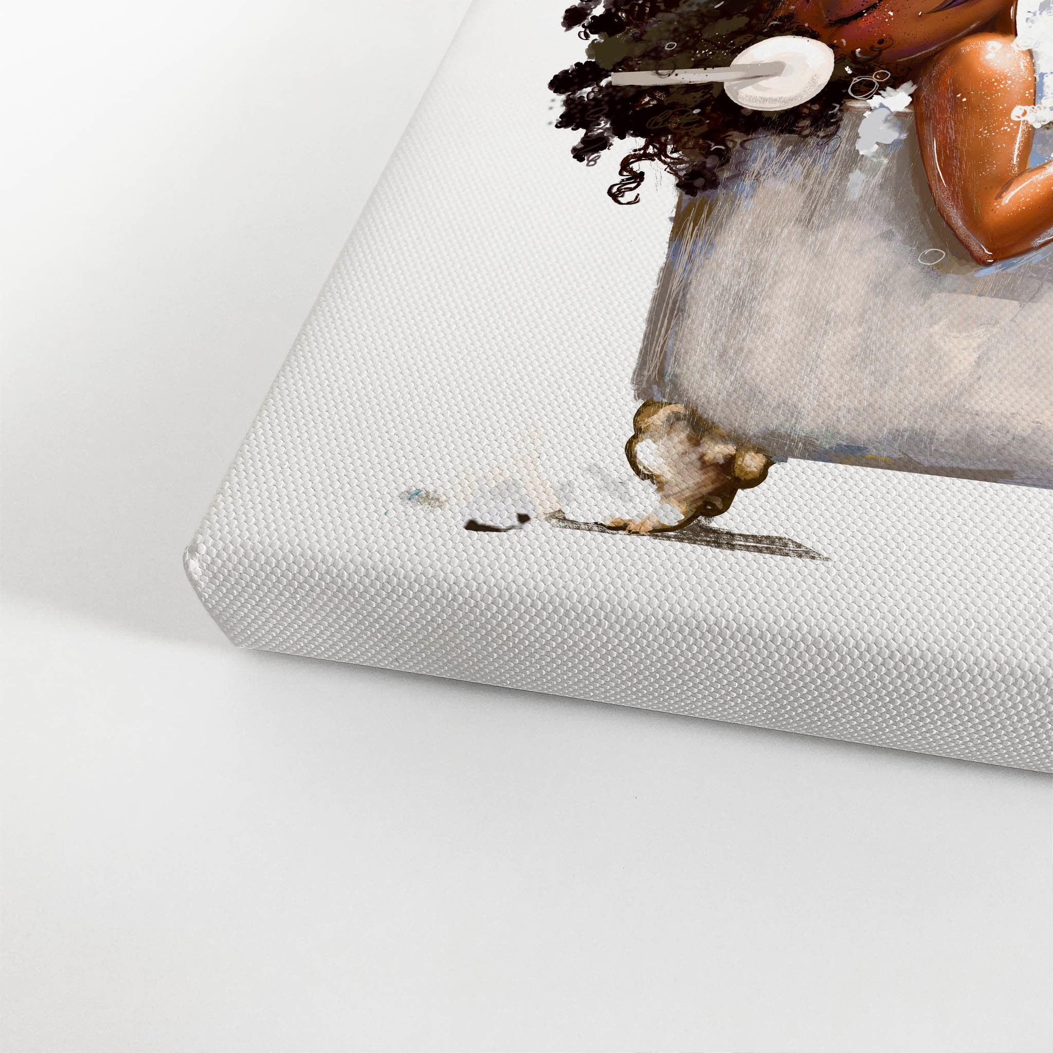 Cute African Girl in Bathtub Canvas Wall Art Print African - Etsy