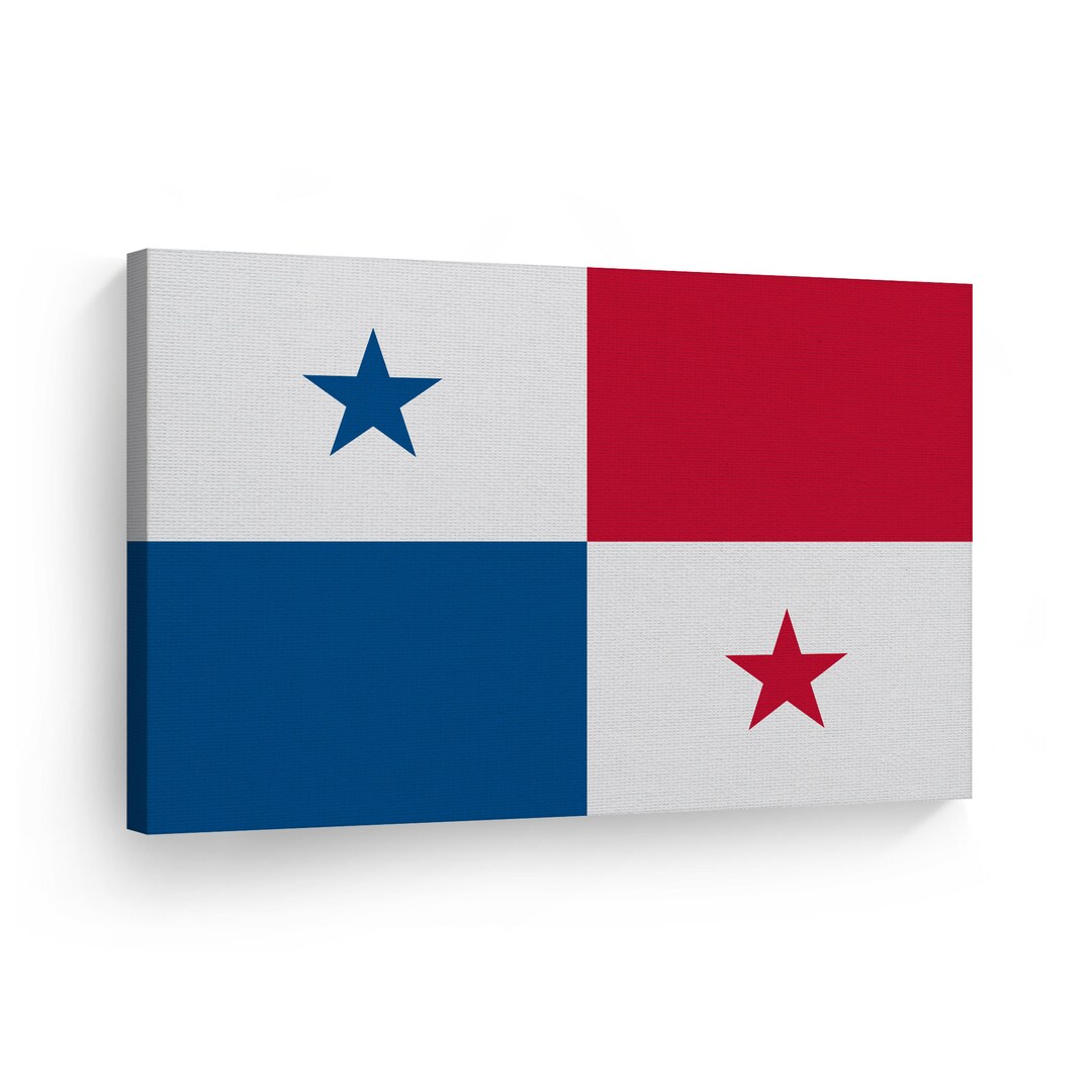Panama Flag CANVAS or METAL Wall Art Print Country Flags Office Living ...