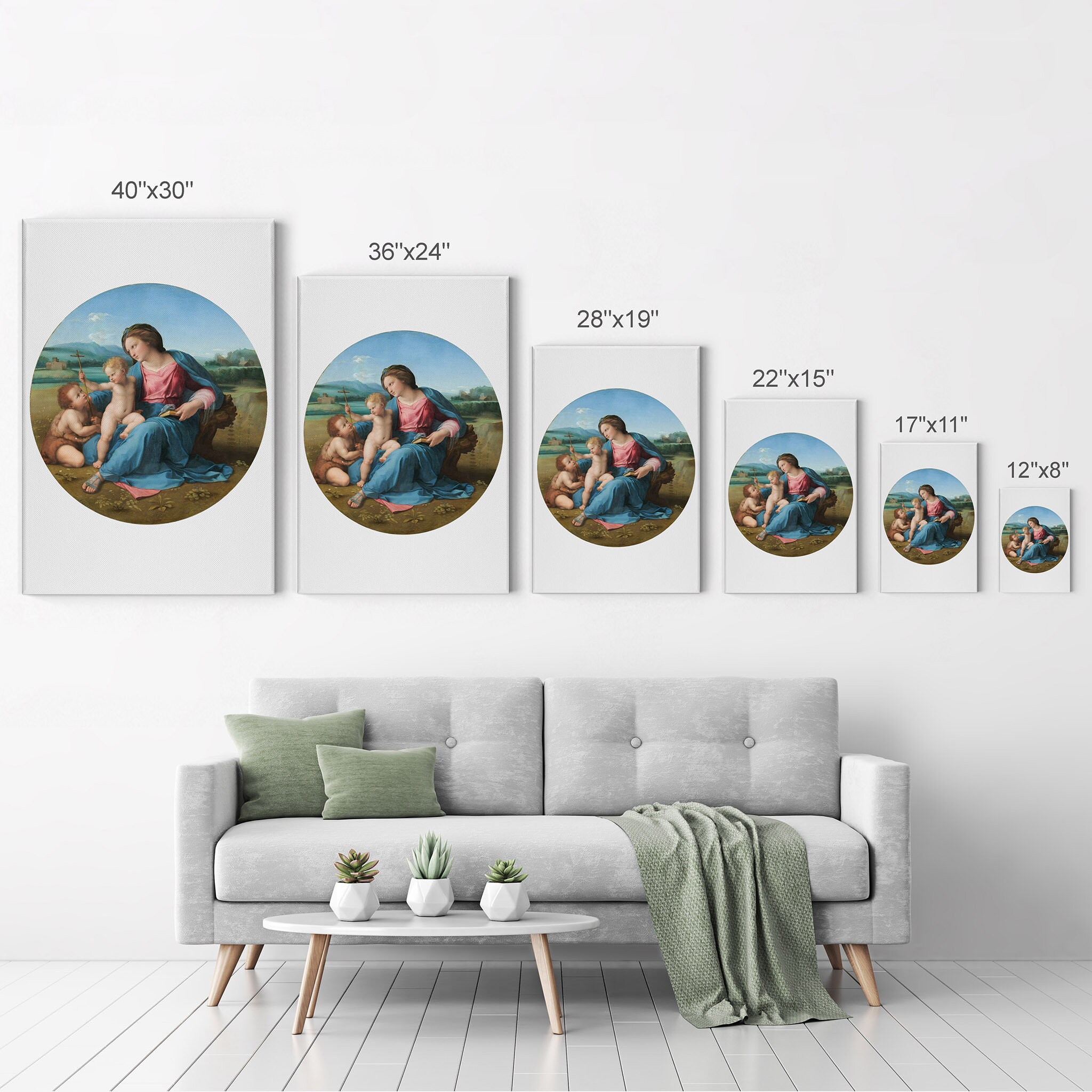The Alba Madonna by Raphael Art Canvas Wall Art Print Famous - Etsy