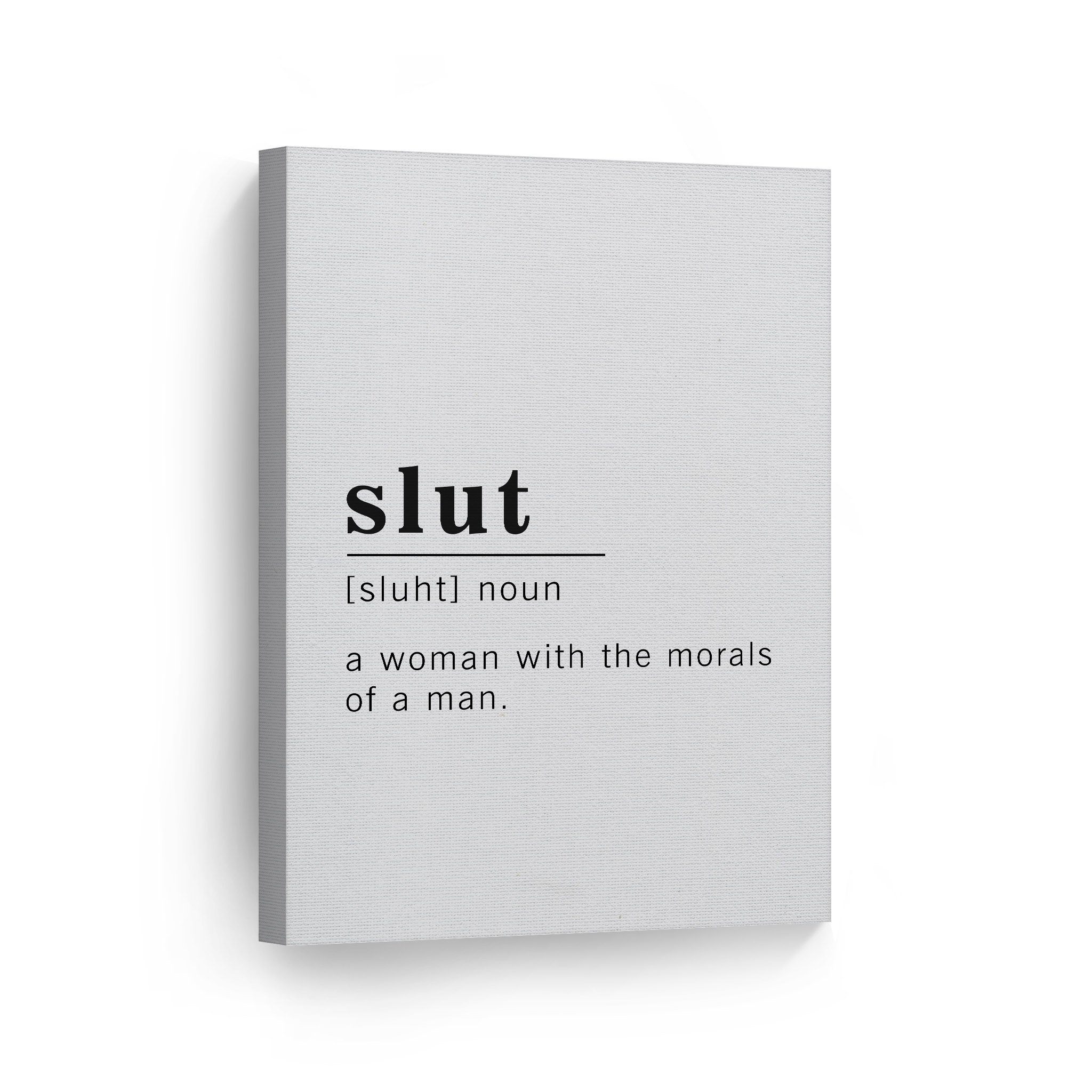 Funny Noun Dictionary Definition of Slut Canvas Print | Etsy