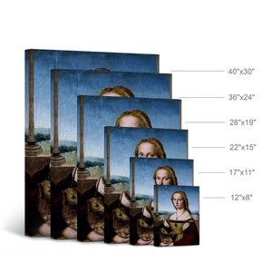 Lady With a Unicorn by Raphael Art Canvas Wall Art Print Famous Fine ...