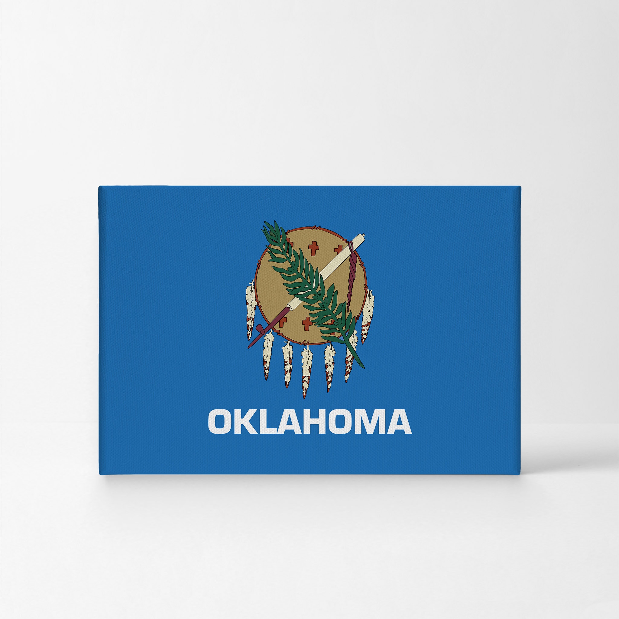 Oklahoma State Flag CANVAS or METAL Wall Art Print State | Etsy