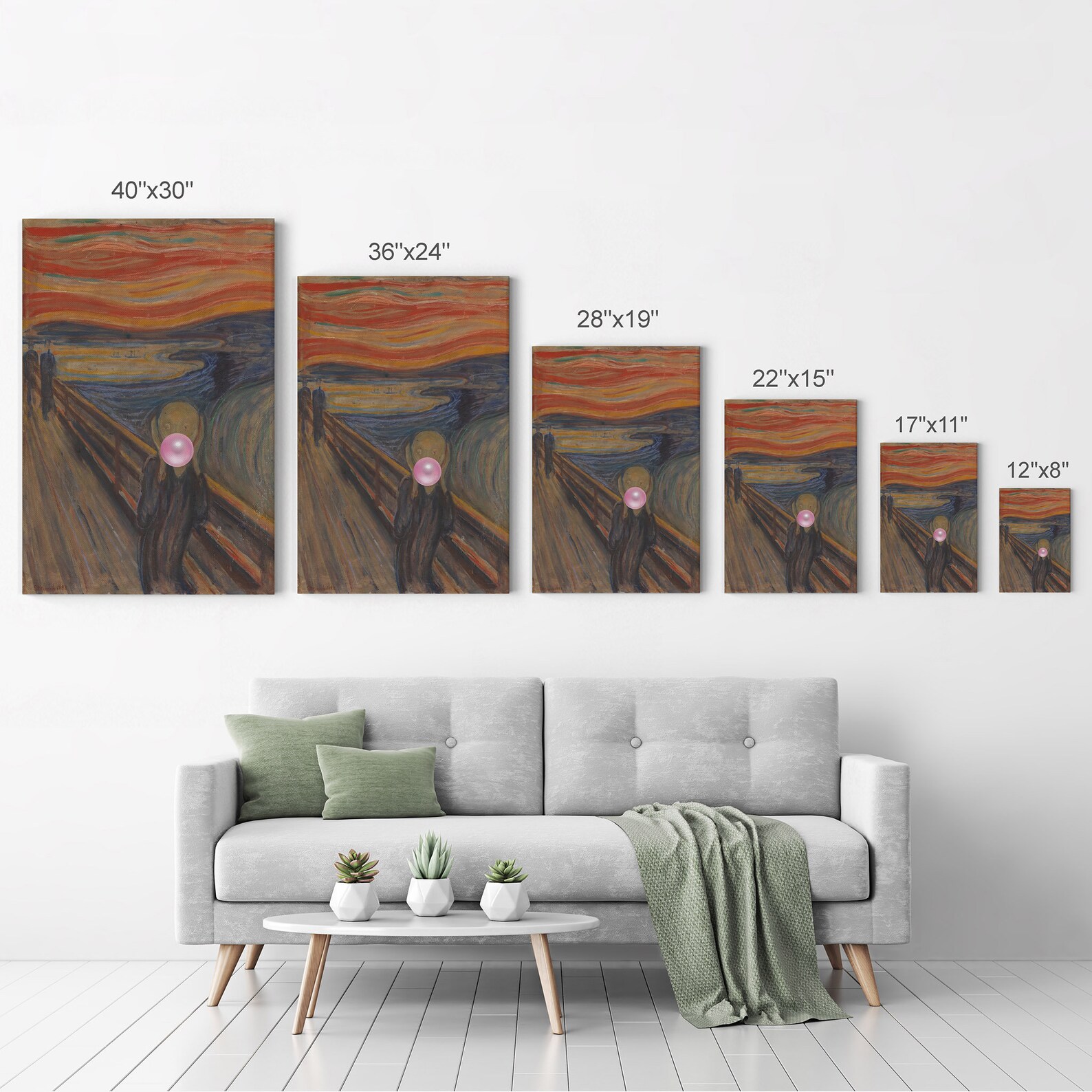 Edvard Munch's Masterpiece the Scream Pink Bubble Gum Art | Etsy