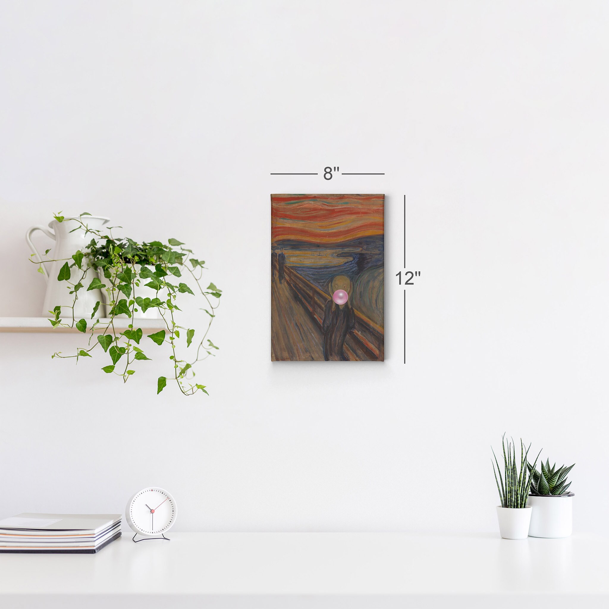 Edvard Munch's Masterpiece the Scream Pink Bubble Gum Art | Etsy