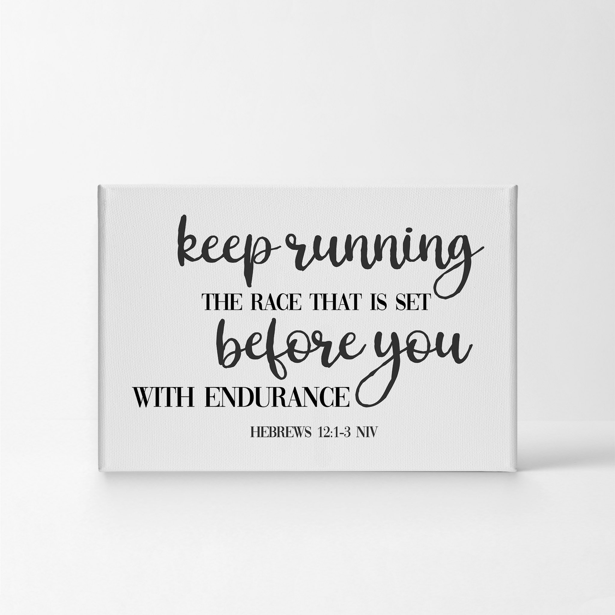 Keep running the race that is set before you with endurance | Etsy