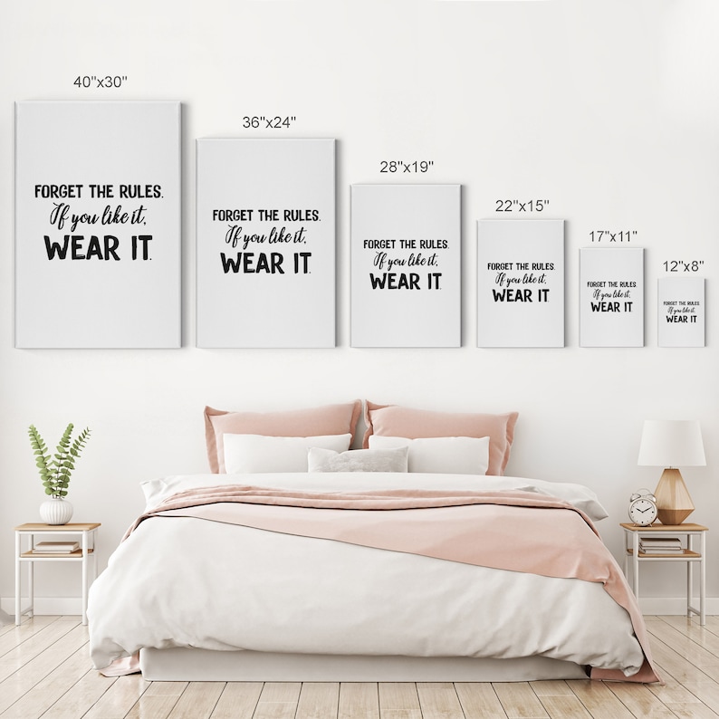 Forget the Rules If You Like It Wear It Motivational Quote - Etsy