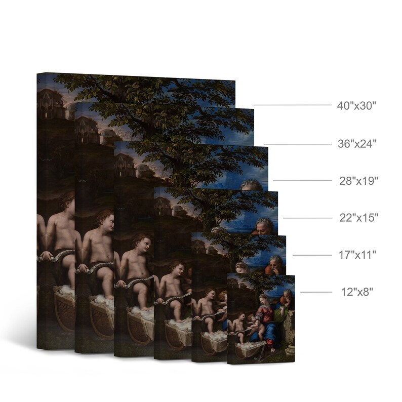 The Holy Family With an Oak Tree by Raphael Art Canvas Wall | Etsy