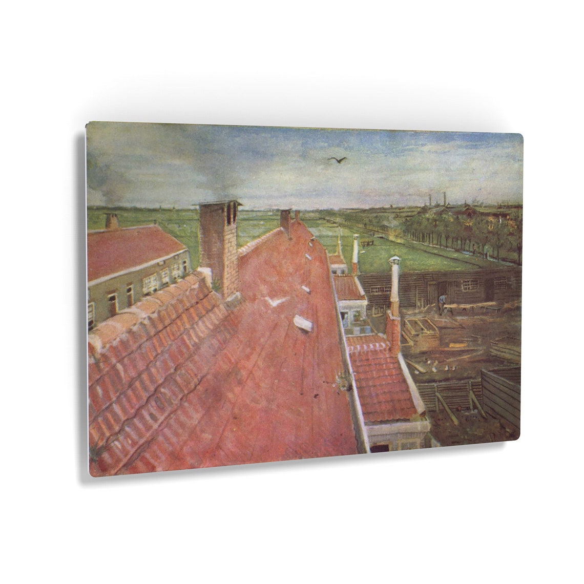 Vincent Van Gogh Rooftops View From the Atelier the Hague 1882 Metal ...