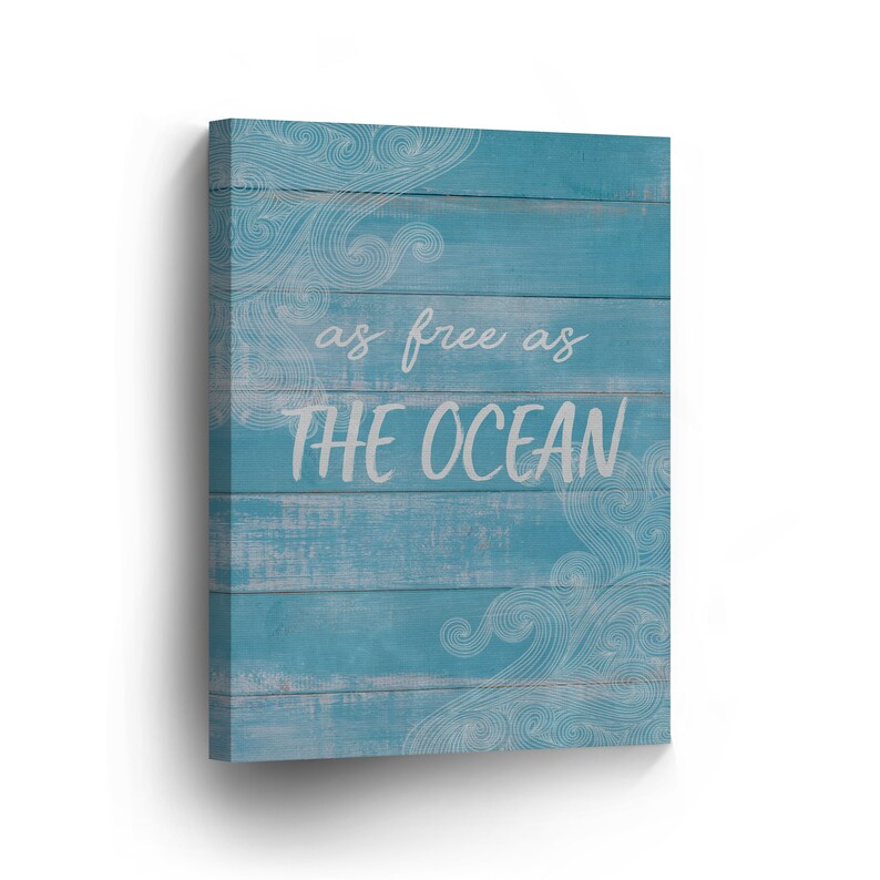 Ship Wheel and Ocean Quote White Blue Wooden Nautical Decor 2 Pieces ...