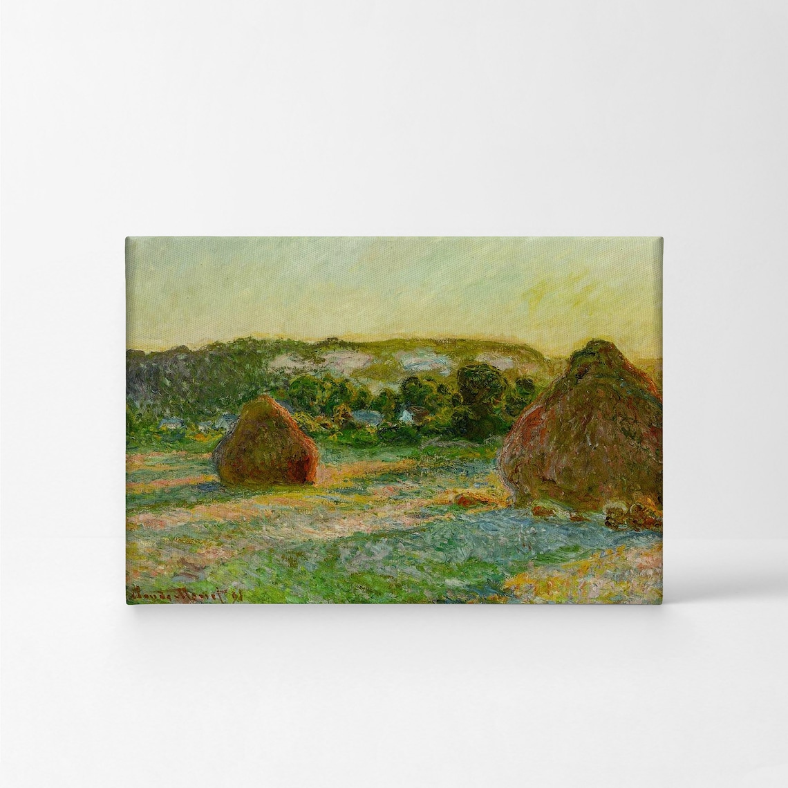 Stacks of Wheat End of Summer by Claude Monet Canvas Wall Art Print Art ...