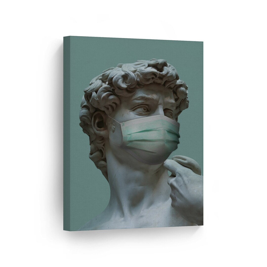 Michelangelo's Masterpiece Statue of David Face Mask Pandemic Inspired ...