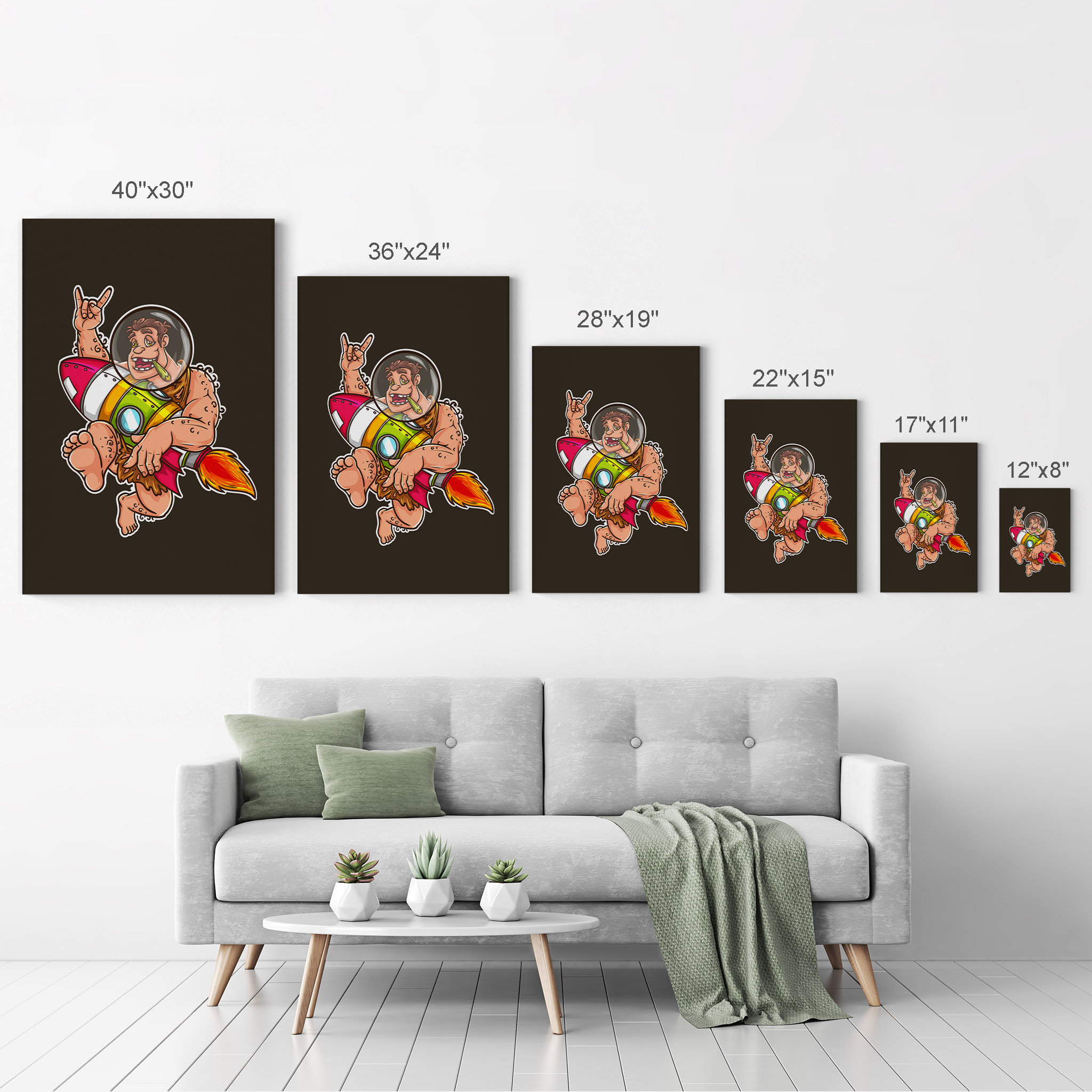 Astronaut Caveman Smoking Marijuana Joint Smoke Weed Canvas - Etsy