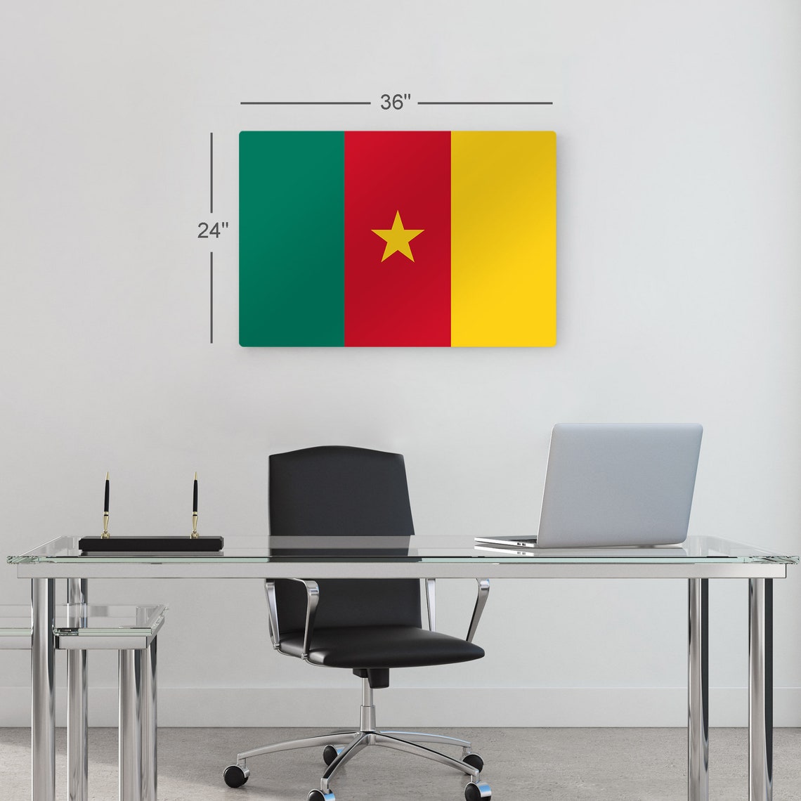 Cameroon Flag CANVAS or METAL Wall Art Print Country Flags | Etsy