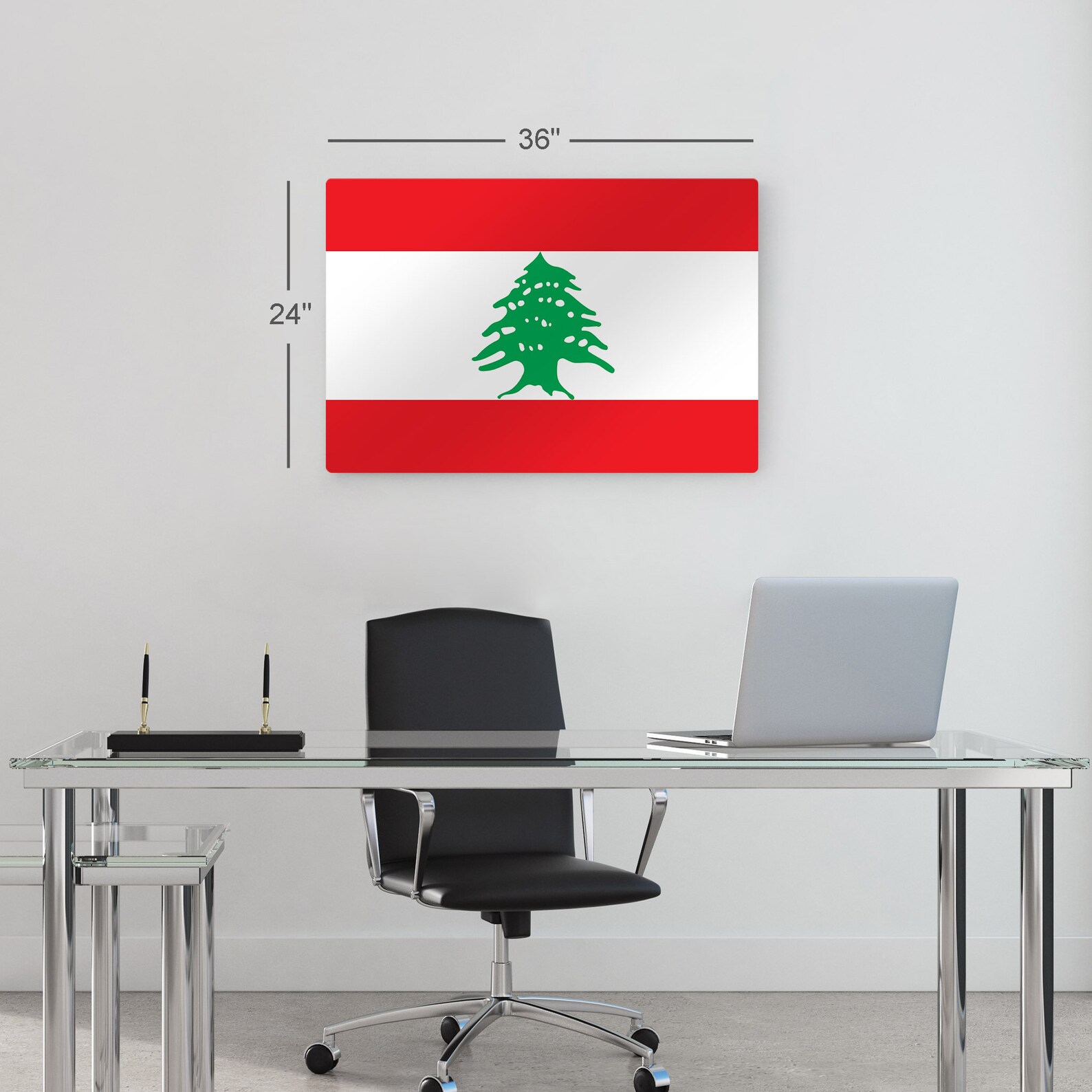 Lebanon Flag CANVAS or METAL Wall Art Print Country Flags - Etsy