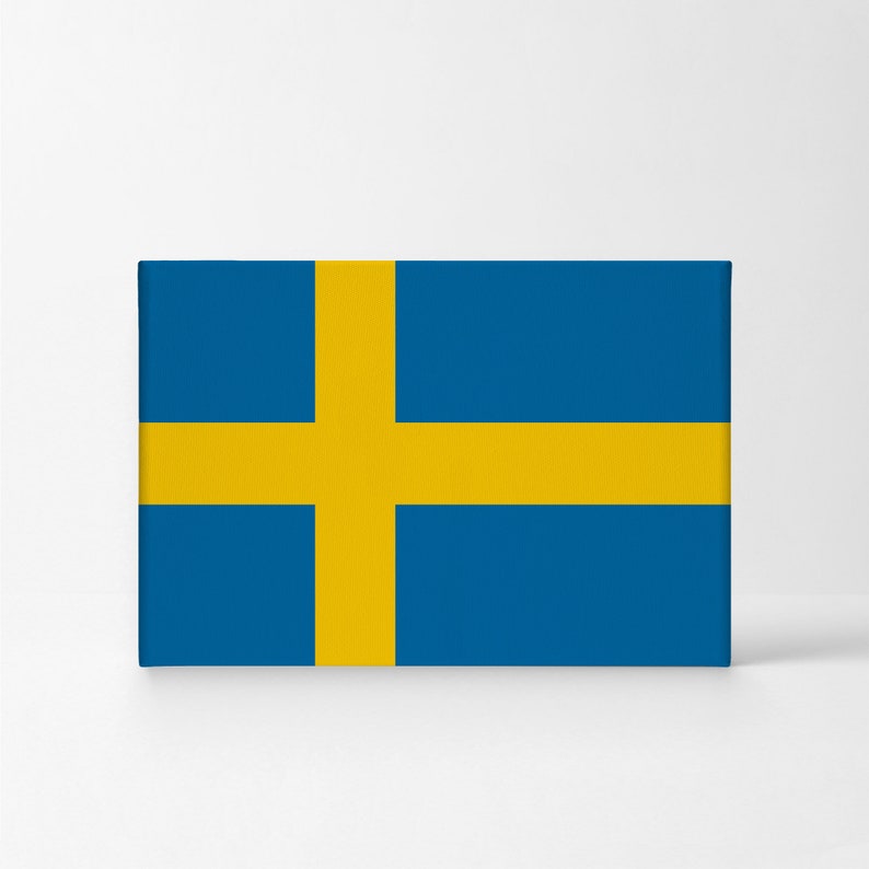 Sweden Flag CANVAS or METAL Wall Art Print Country Flags - Etsy