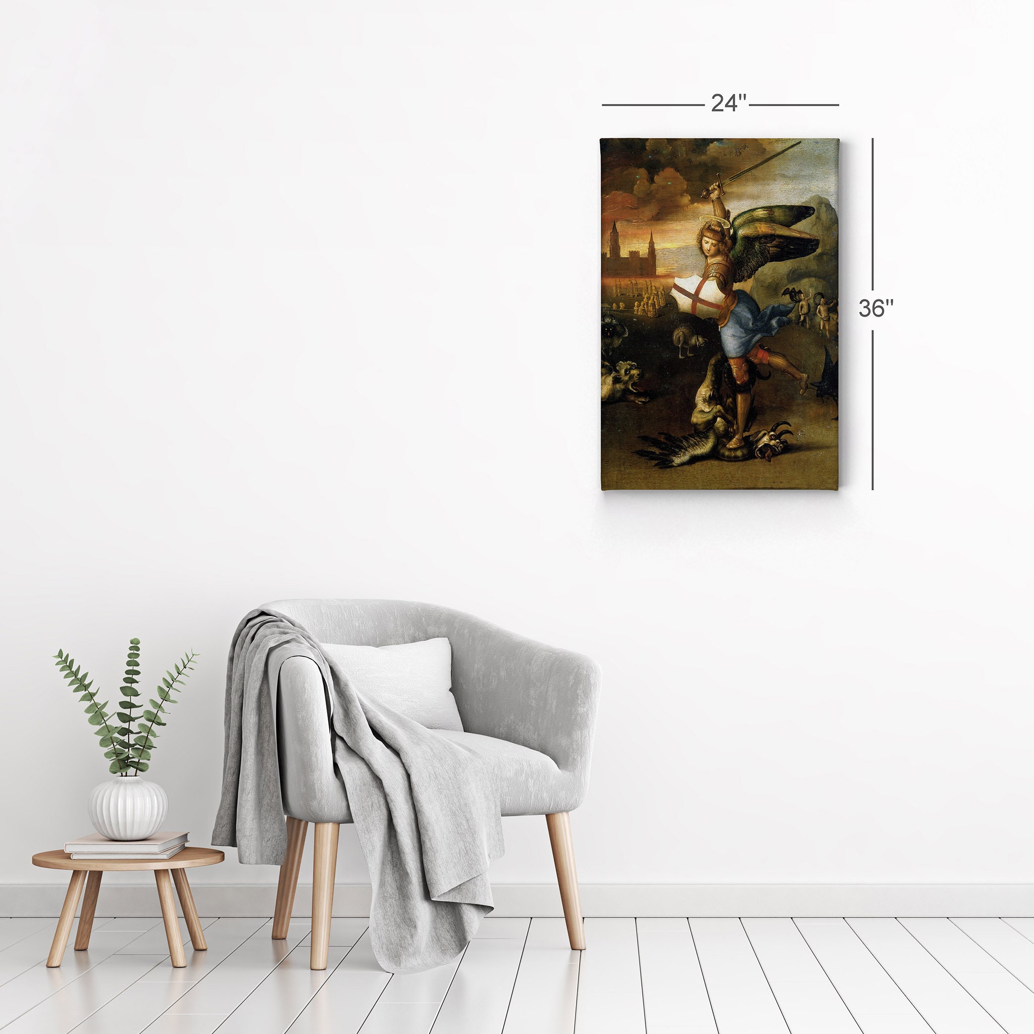 St. Michael by Raphael Art Canvas Wall Art Print Famous Fine - Etsy