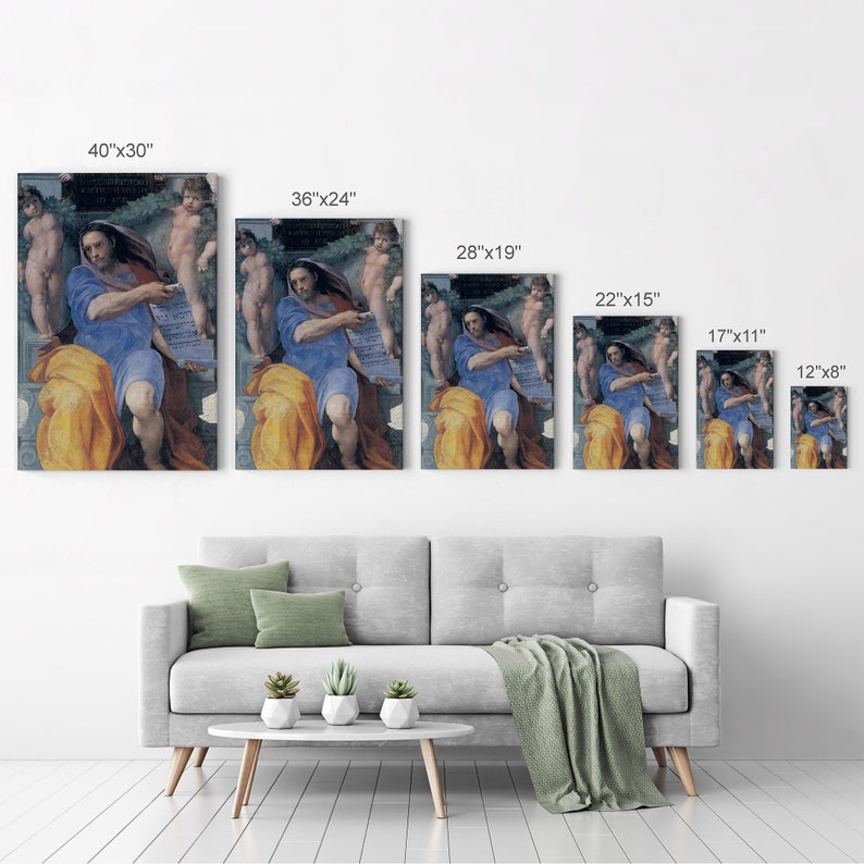 The Prophet Isaiah by Raphael Art Canvas Wall Art Print Famous - Etsy