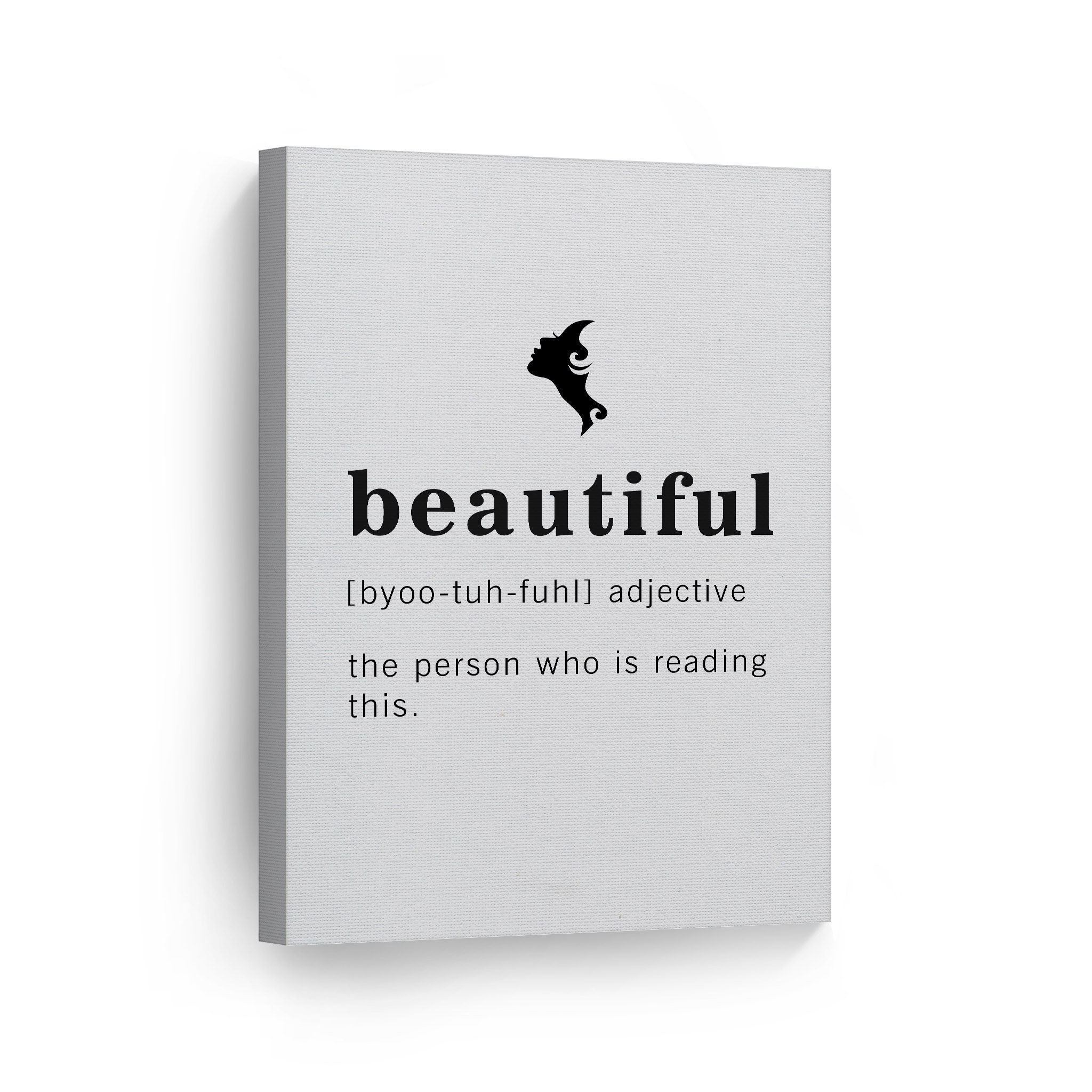 Funny Adjective Noun Dictionary Definition of Beautiful Canvas | Etsy