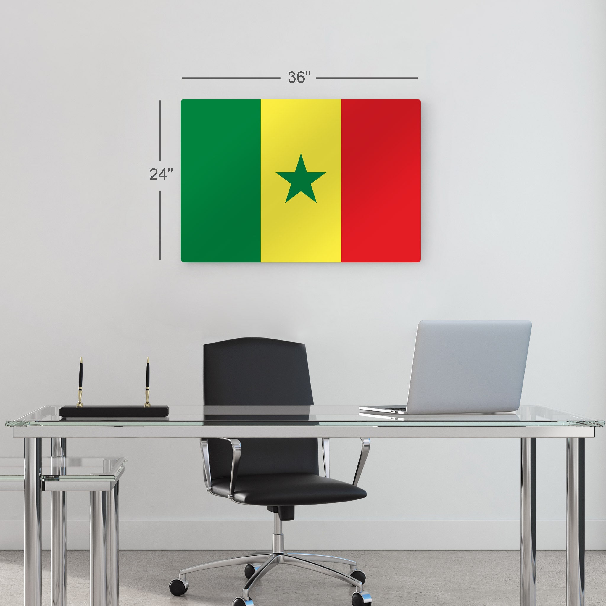 Senegal Flag CANVAS or METAL Wall Art Print Country Flags | Etsy