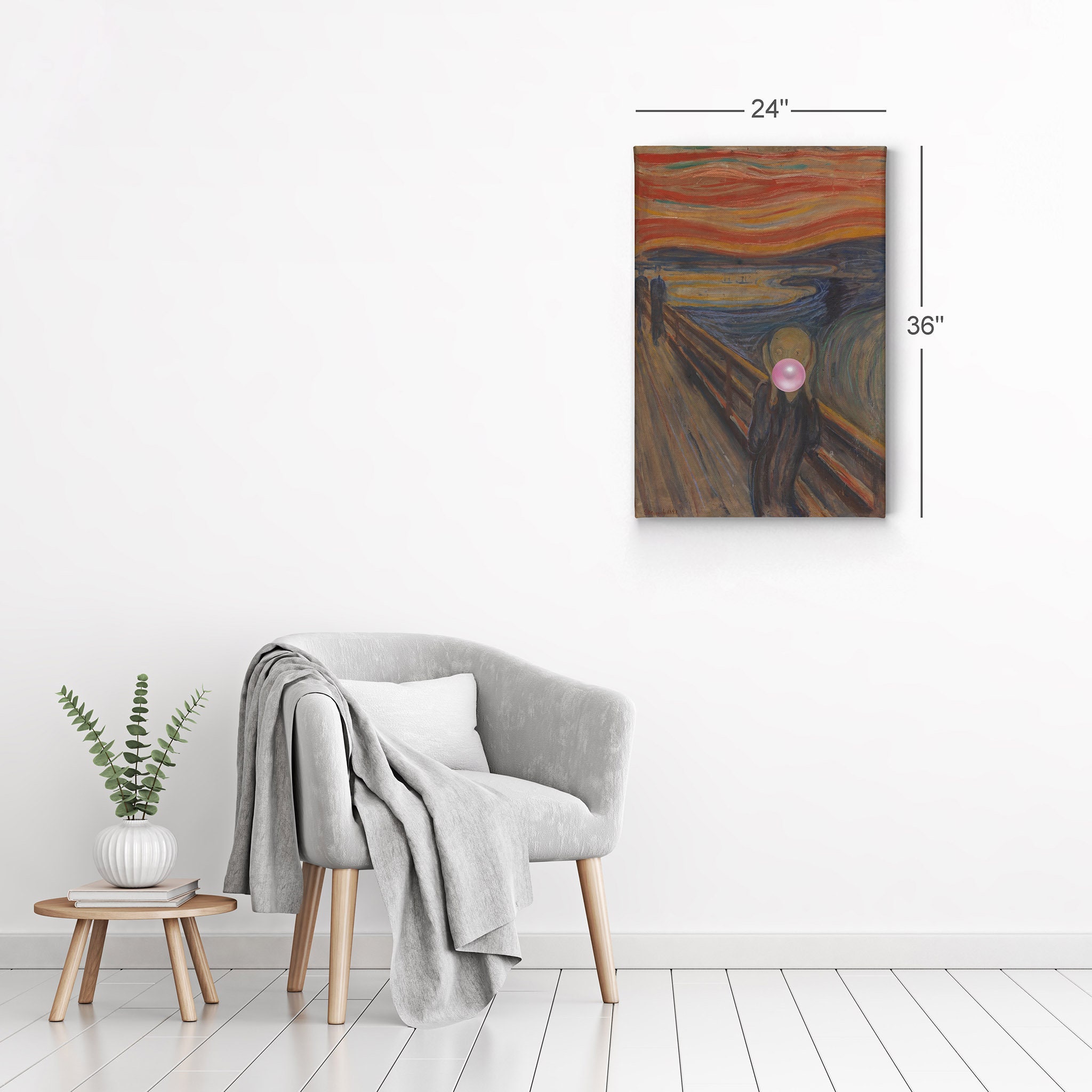 Edvard Munch's Masterpiece the Scream Pink Bubble Gum Art | Etsy
