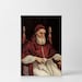 Portrait of Pope Julius II by Raphael Art Canvas Wall Art Print Famous ...