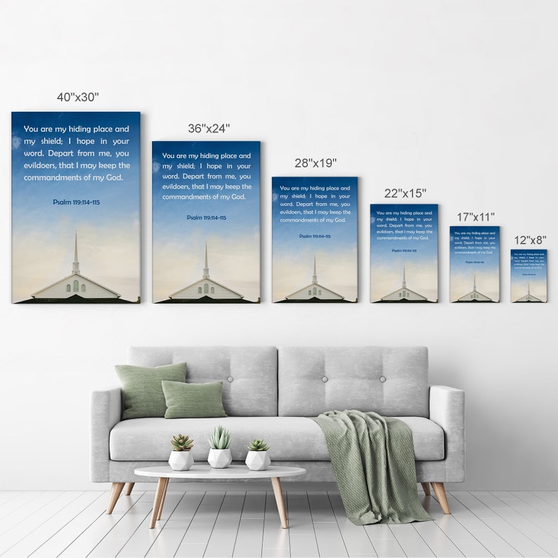 Scripture Bible Verse Wall Art Canvas Print Christian Psalm - Etsy