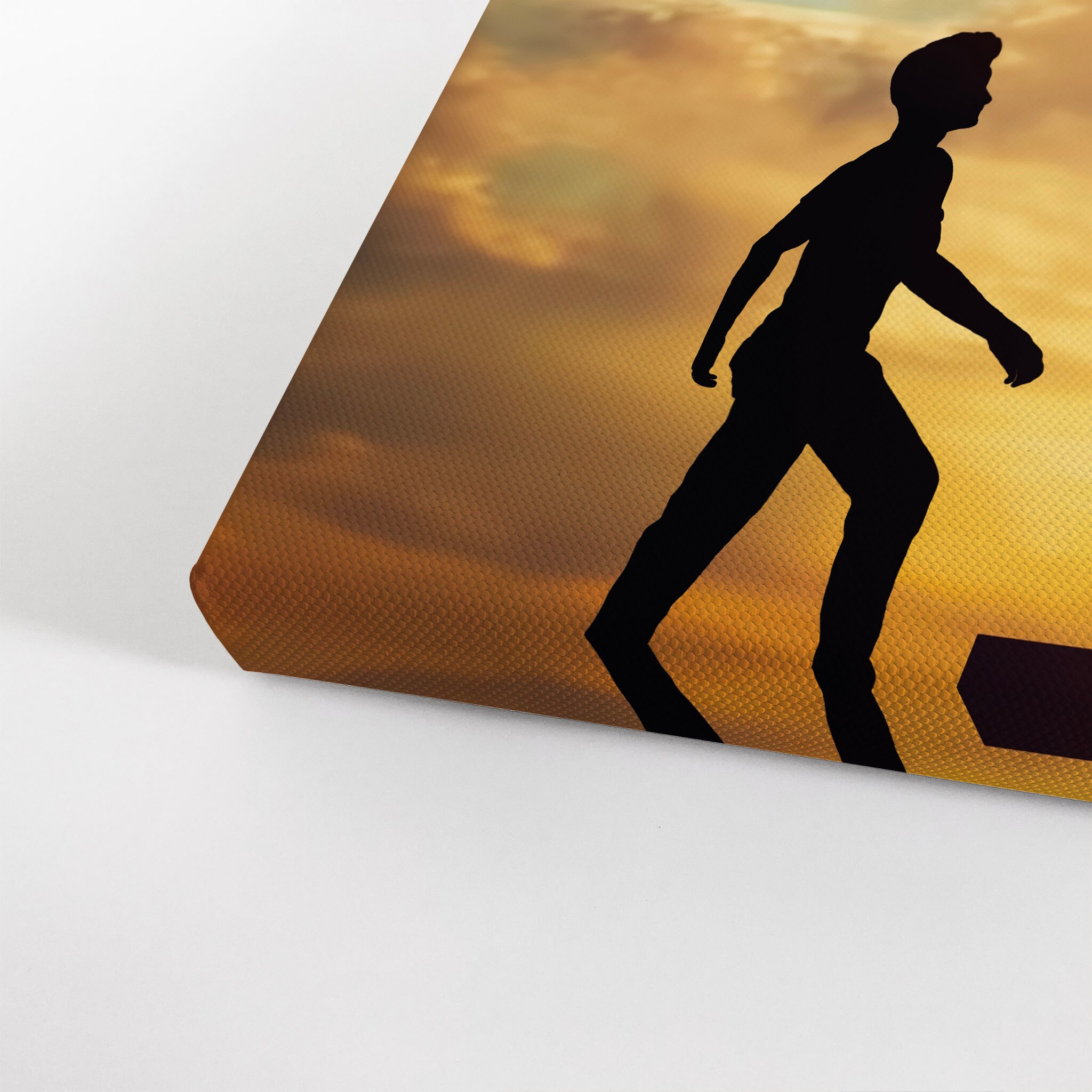 Success Lettering Stairs and Sky Motivational Canvas Wall Art Print ...