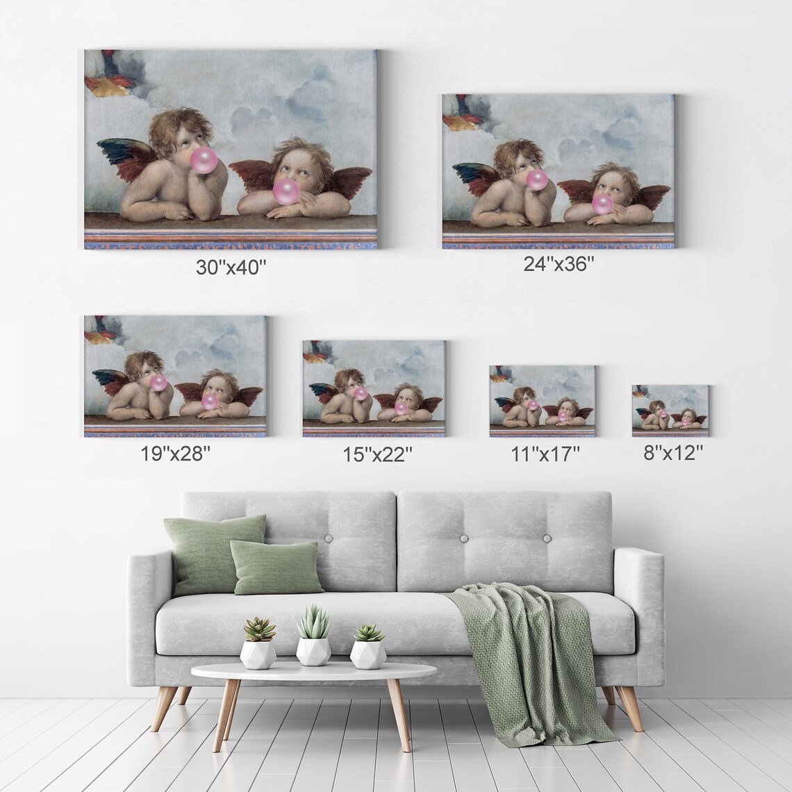 Raphael's Masterpiece the Sistine Madonna Putti Pink | Etsy